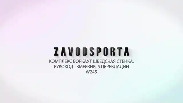 W245 Воркаут (шведская стенка, рукоход-змеевик, 5 перекладин) ZAVODSPORTA