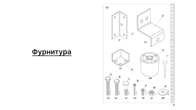 Сборка углового дивана-кровати Торонто с универсальным углом